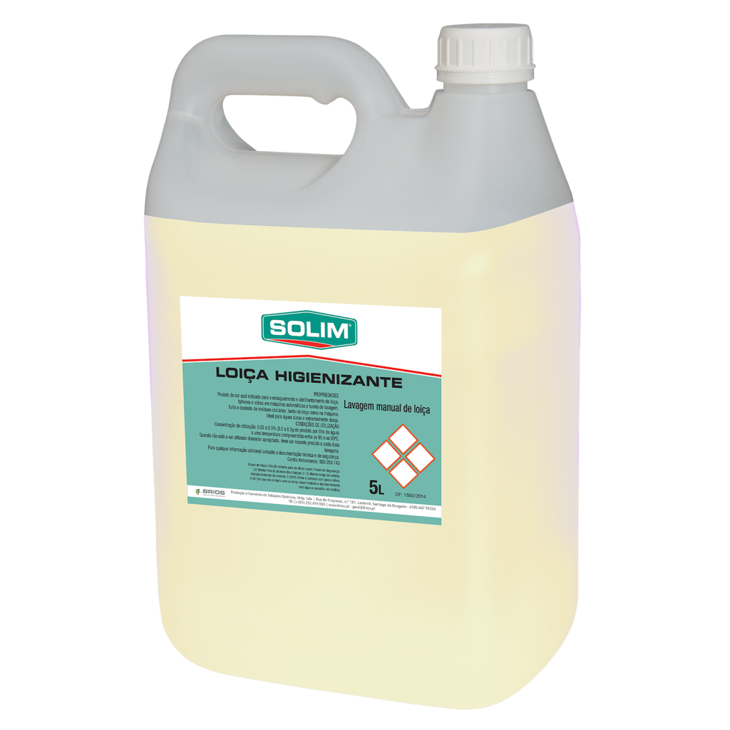 Solim Loiça Higiene 5l - Detergente Higienizante de Loiça Manual ...
